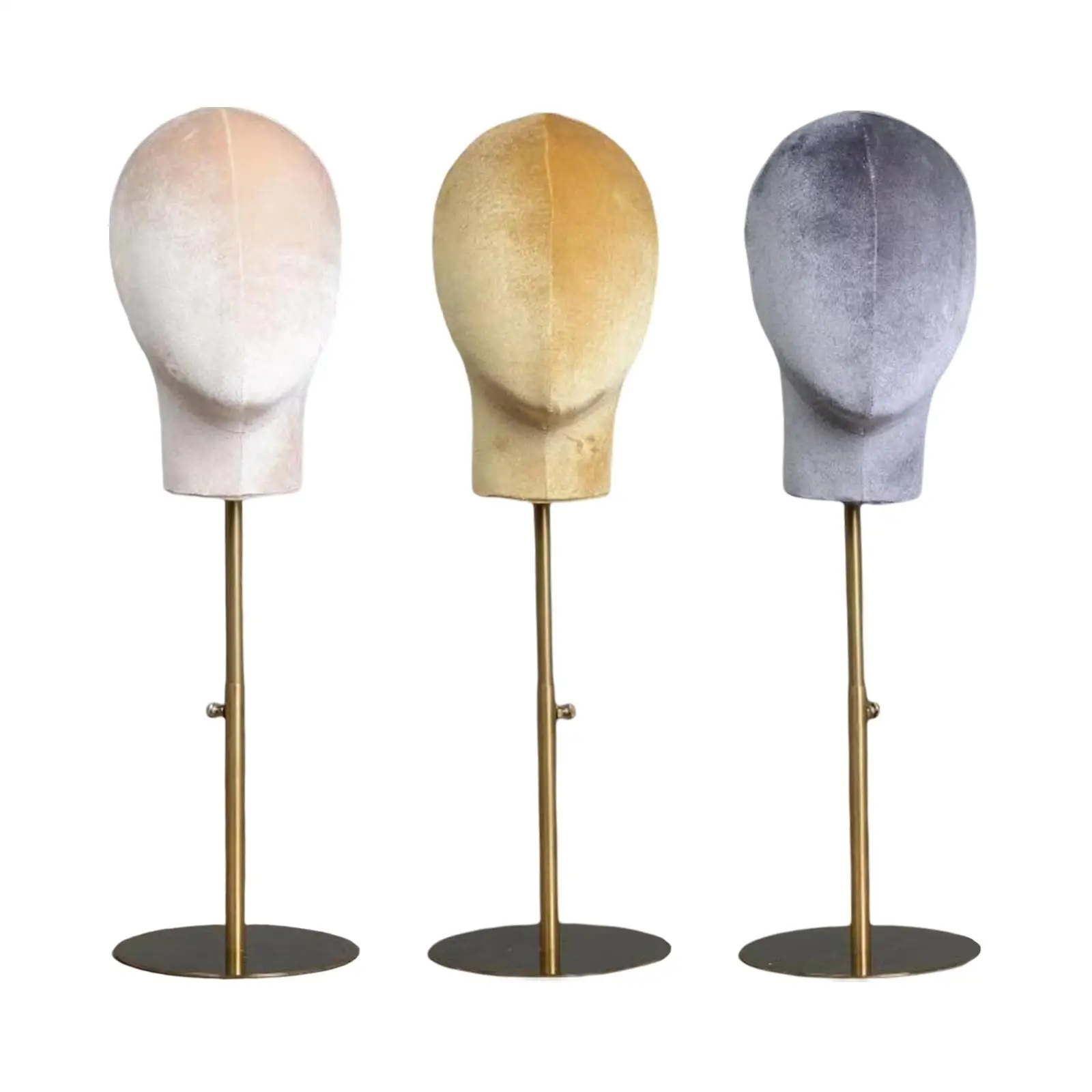 Multipurpose-Mannequin-Head-Model-with-Metal-Base-Velvet-Stand-Rack ...