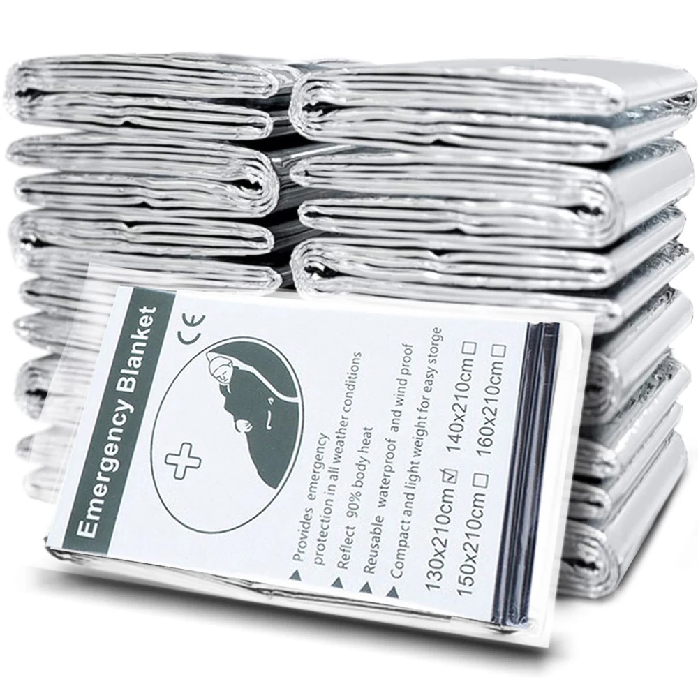 Mylar Cobertor Térmico de Emergência NASA 52"x82" para Sobrevivência