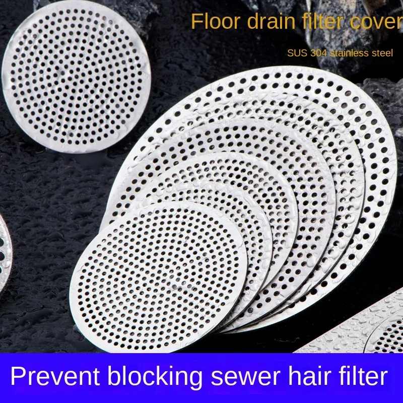 Round-Floor-Drain-Cover-304-Stainless-Steel-Hair-Filter-Catcher-Stopper ...