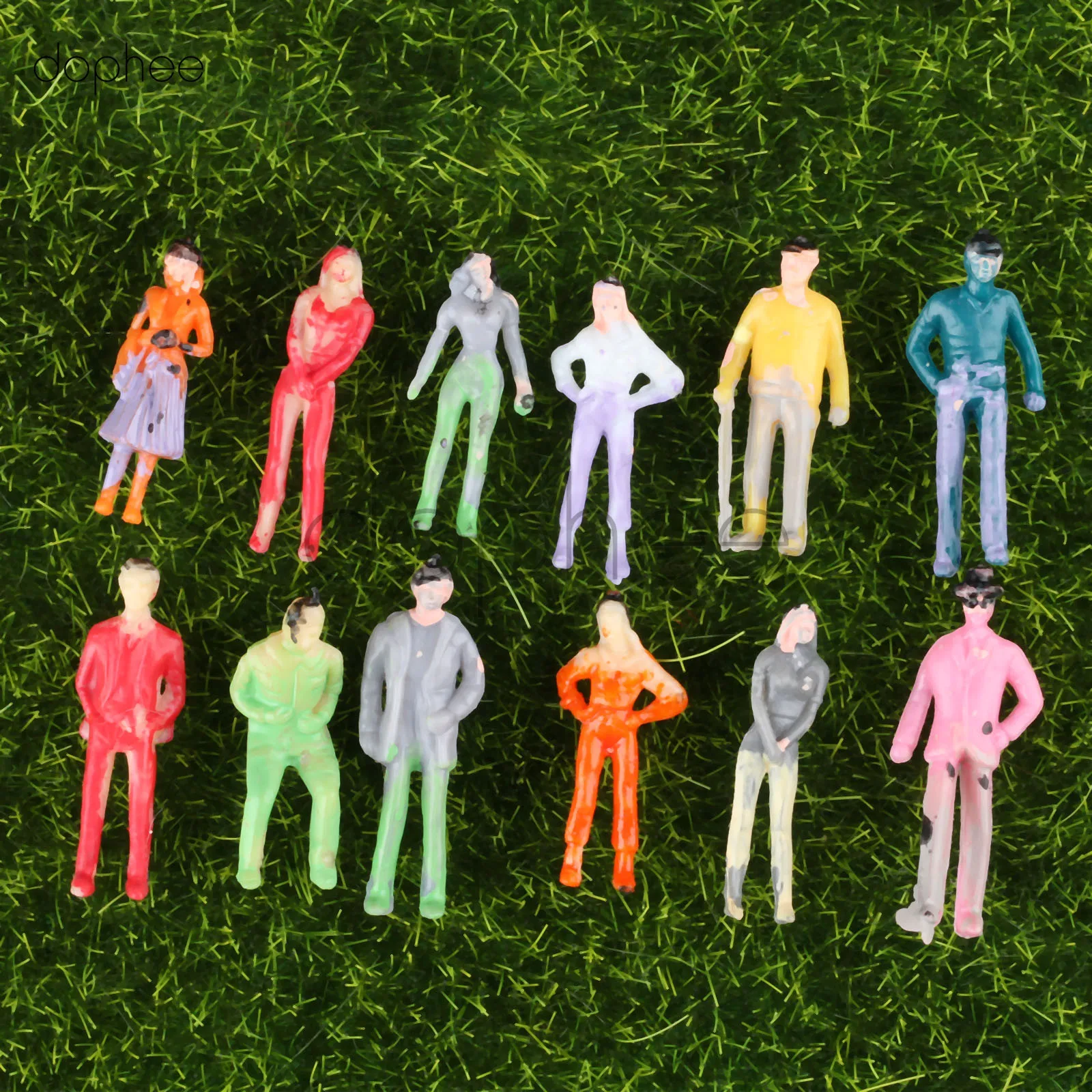 100pcs Painted Model Train People Figures Scale Ho | N Scale Model ...