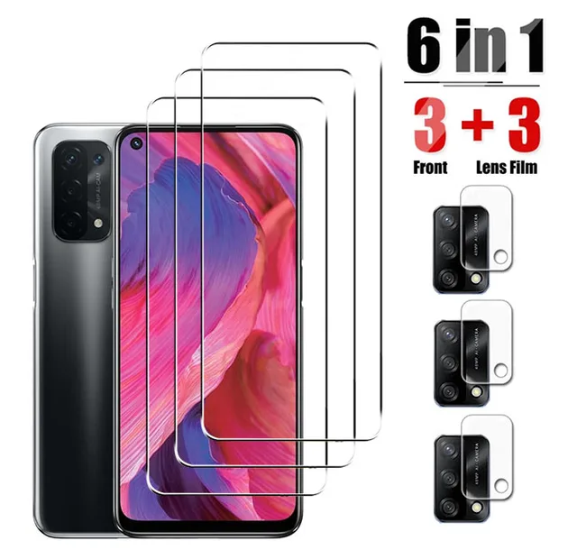 6in1 Tempered Glass For Oppo A74 5G 4G A53 A54 A74 A94 Screen Protector ...