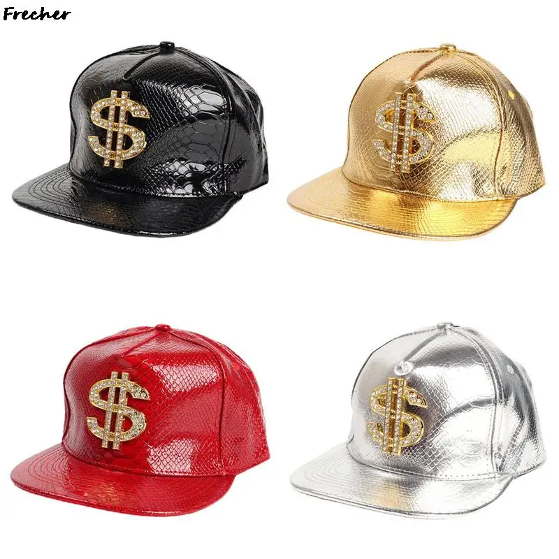 Crocodile-Pattern-Dollar-Hats-Hip-Hop-Baseball-Caps-Bright-Leather ...