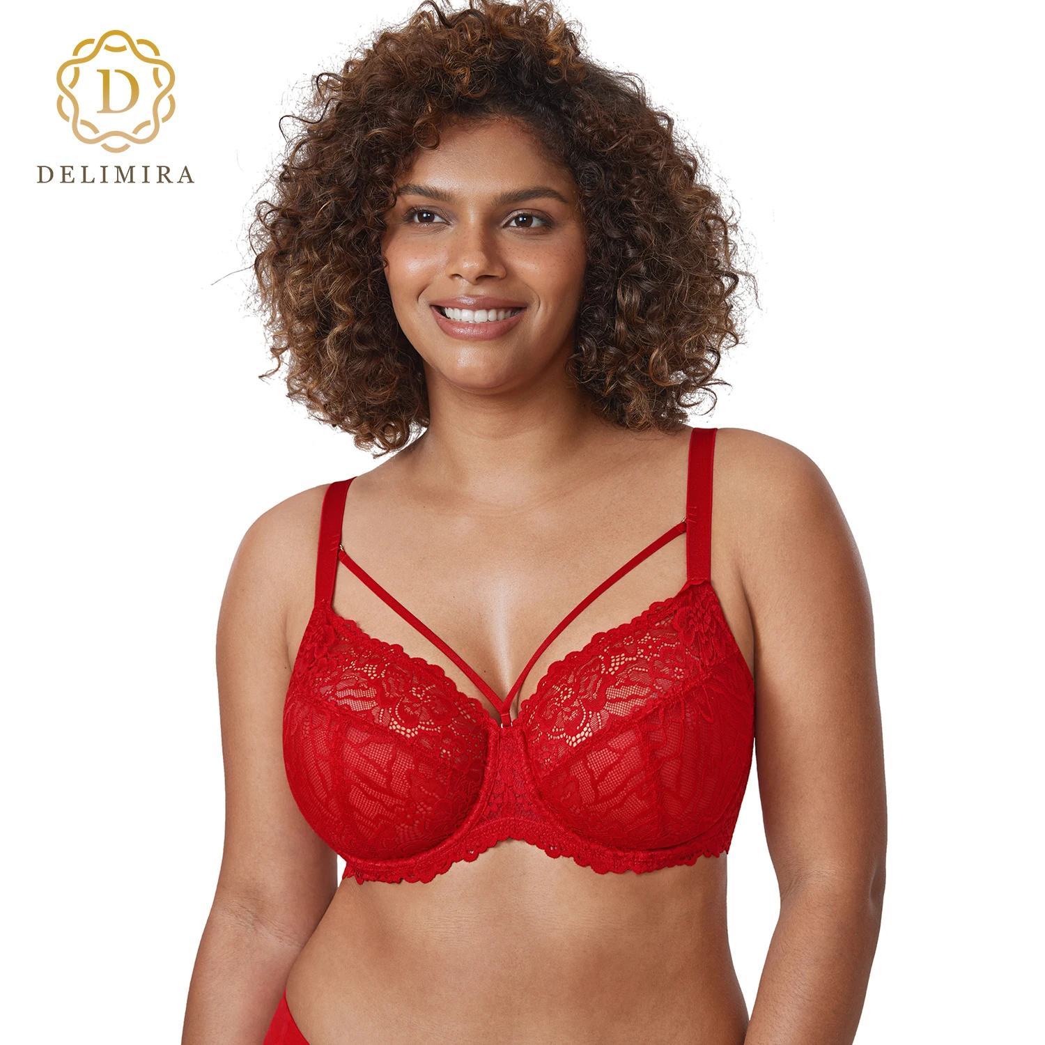 DELIMIRA-Unlined-Lace-Minimizer-Bras-para-Mulheres-Cobertura-Total-Underwire-Transparent-B-K ...