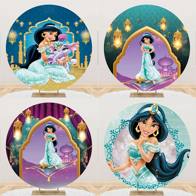Cubierta-de-fondo-redonda-de-Aladd-n-Jasmine-princesa-de-Disney-Fondo ...