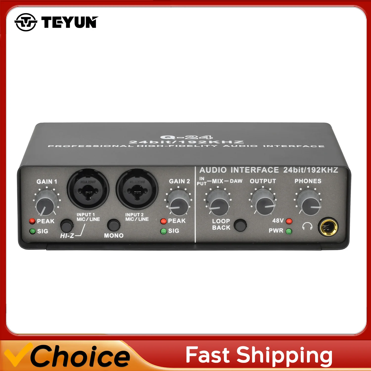 Teyun-Loopback-Audio-Interface-Pc-Opnemen-Professionele-24bit-192Khz ...