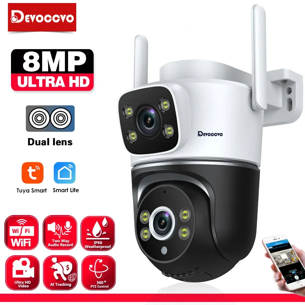 Tuya-4K-8MP-Dual-Lens-PTZ-WIIF-Camera-Dual-Screen-Ai-Auto-Tracking ...