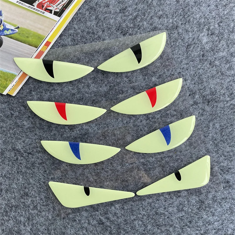 Night Reflective Eyes Devil Stickers Motorcycle Headlight Decoration ...