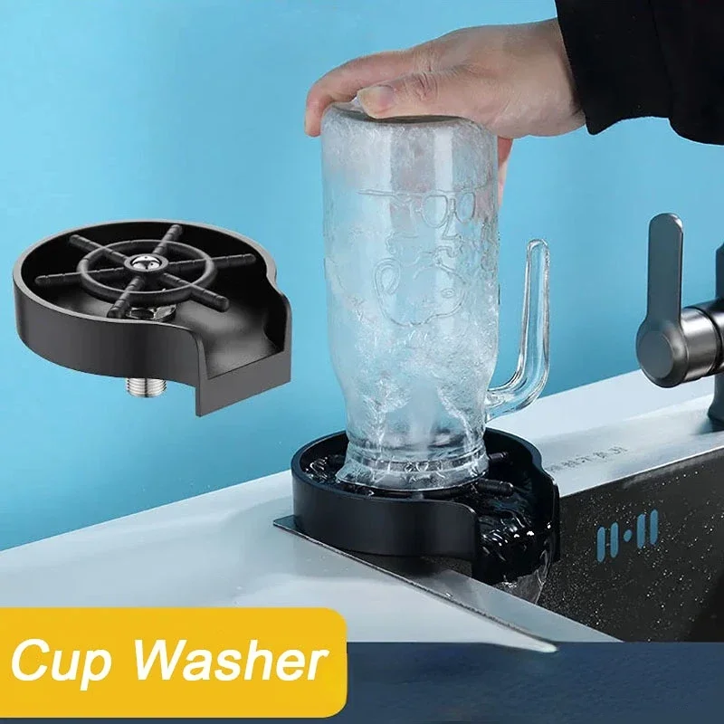 Automatic-Cup-Washer-High-Pressure-Glass-Coffee-Pitcher-Rinser-Bottle ...