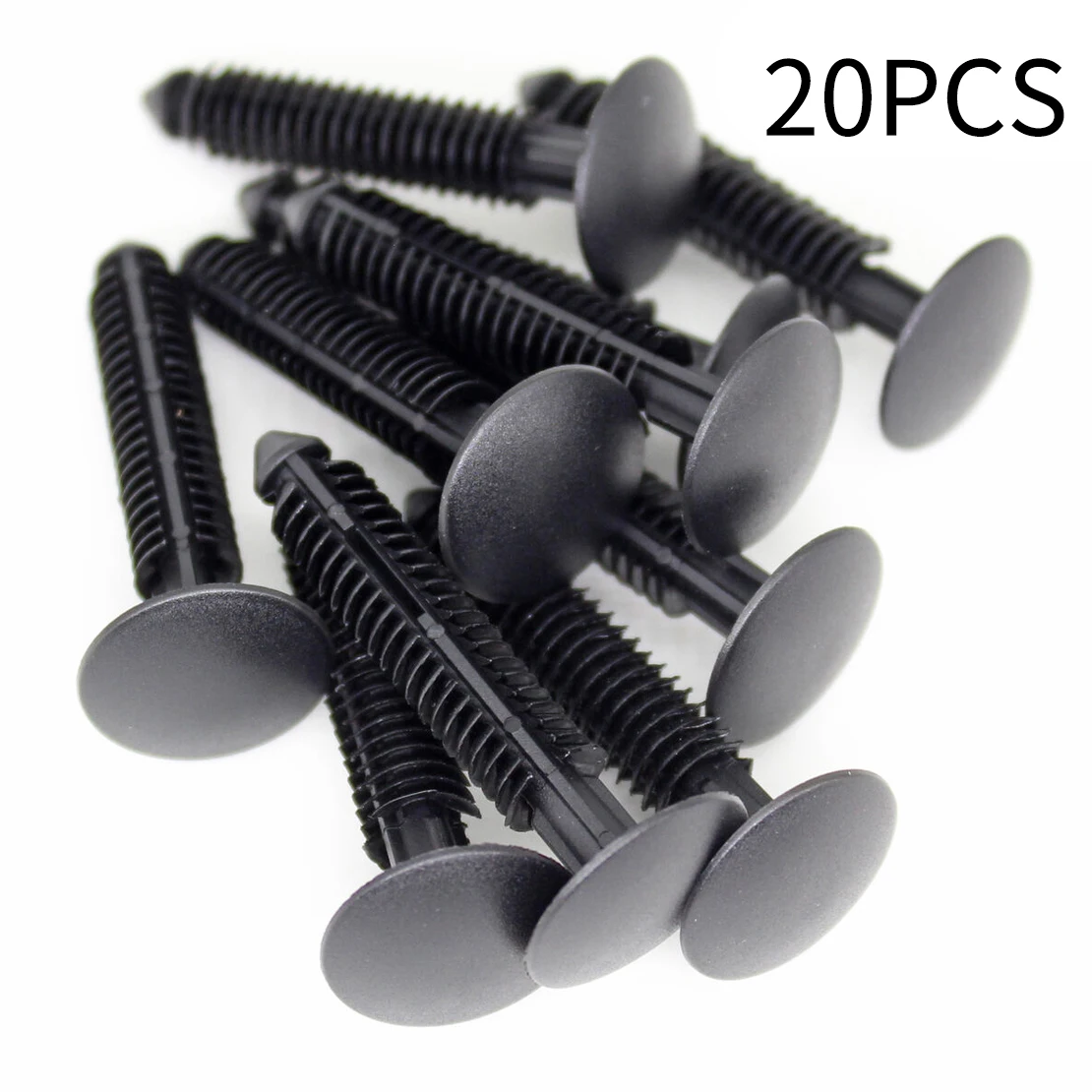 W710532-S300-20Pcs-Black-Plastic-Rocker-Molding-Clip-Retainer-Fastener ...