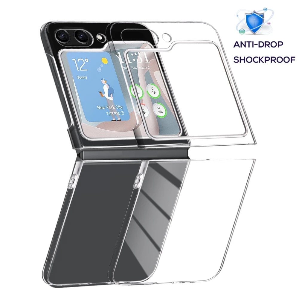 Funda-transparente-para-Samsung-Galaxy-Z-Flip-5-Flip5-carcasa-dura-de ...