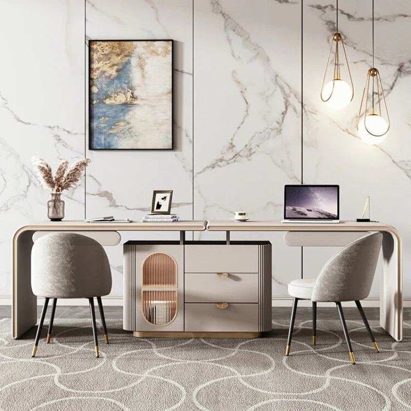 Nordic-Modern-Minimalist-Corner-Desk-Bookcase-Integrated-Small ...