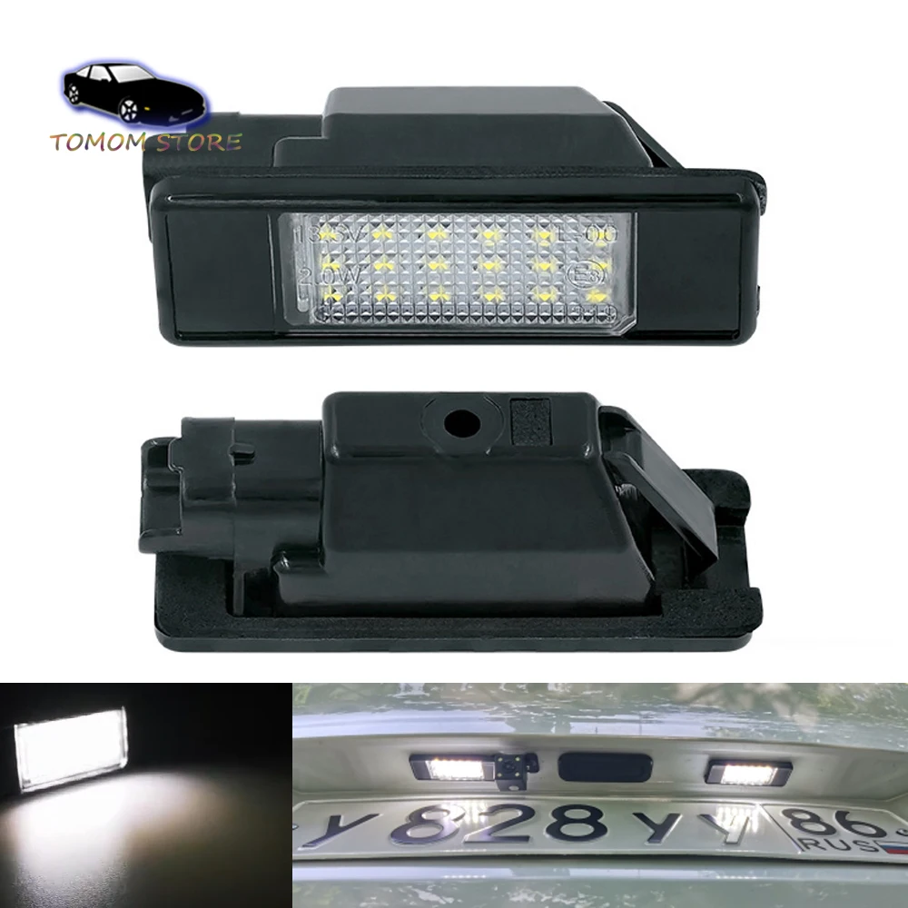 2pcs-Canbus-LED-Rear-License-Plate-Lights-For-Peugeot-106-1007-207-307 ...