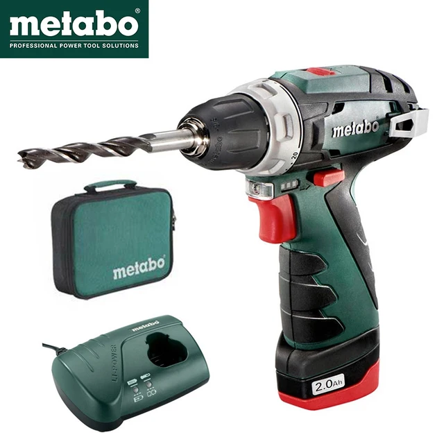 Metabo PowerMaxx BS Cordless Drill 10.8V Electric Drill For Home Electro Tooling Building ...