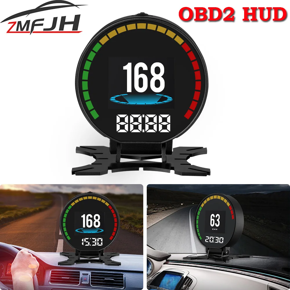 P15-Car-OBD-Head-Up-Display-Smart-Digital-Speedometer-Water-Temp-Gauge ...