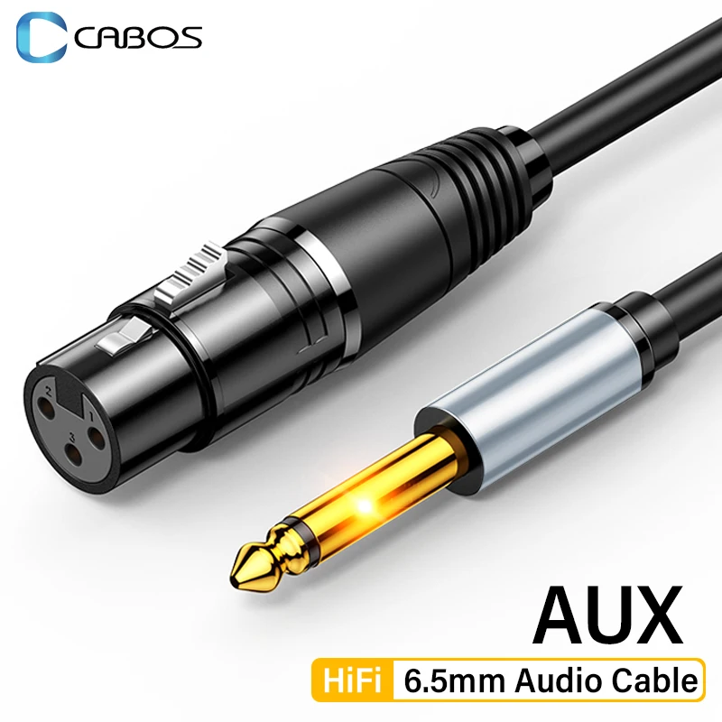 AUX Microphone Cable to 6.5mm XLR Audio Cable XLR Balanced Cable for ...
