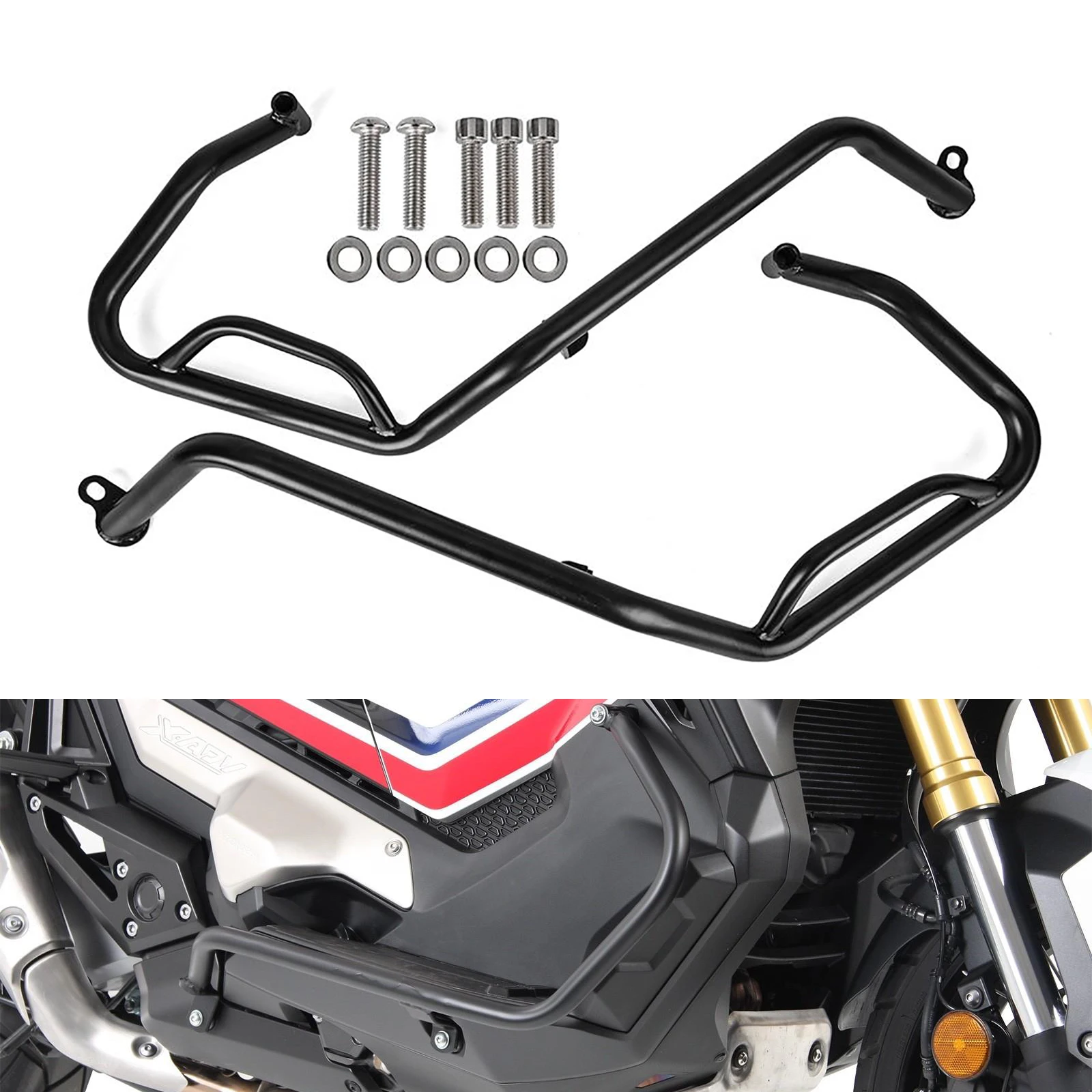 X ADV750 Motorcycle Lower Engine Guard Protector Bumper Crash Bar Stunt ...