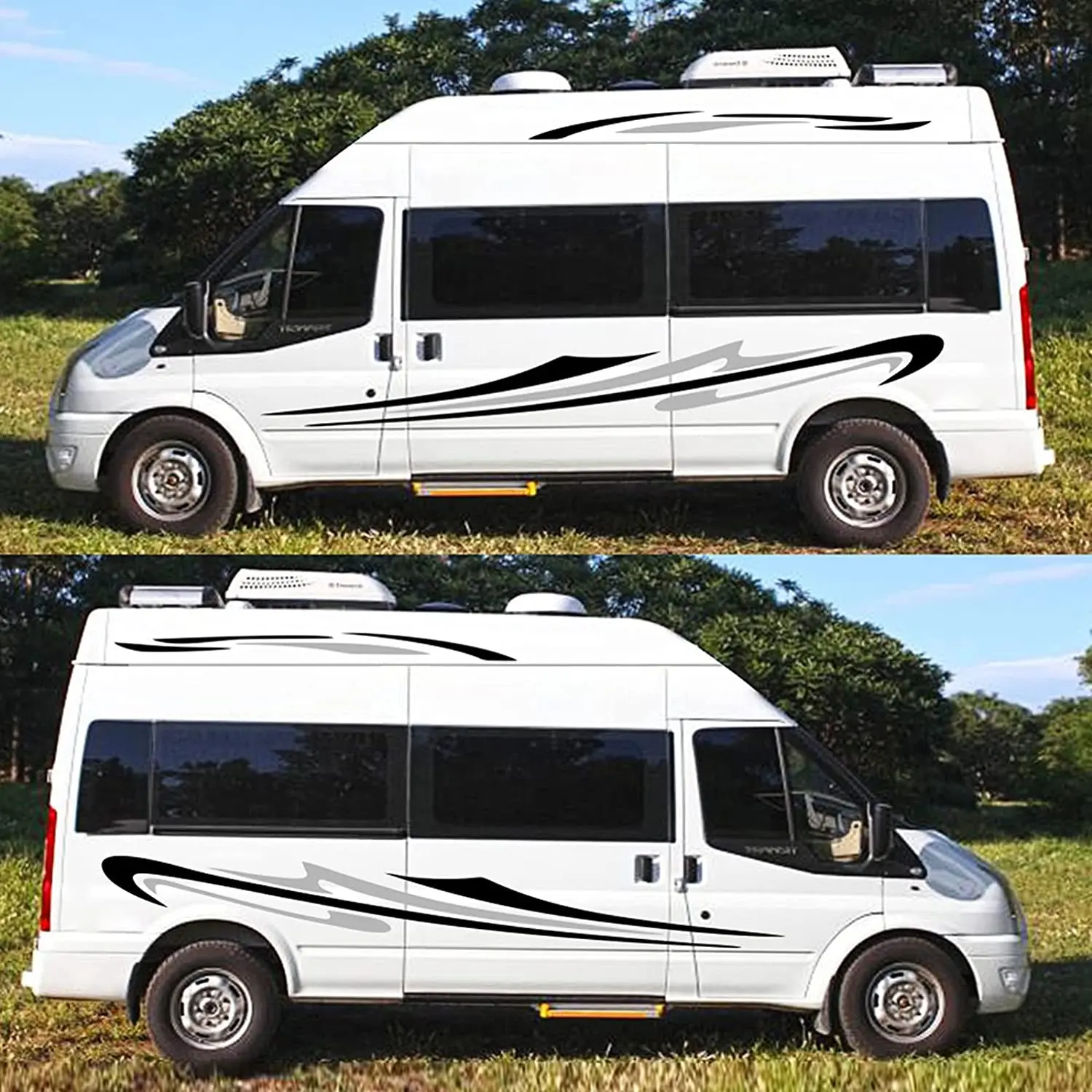 Car Long Side Vinyl Stripes Graphics Stickers Decals, Trailer Hauler ...