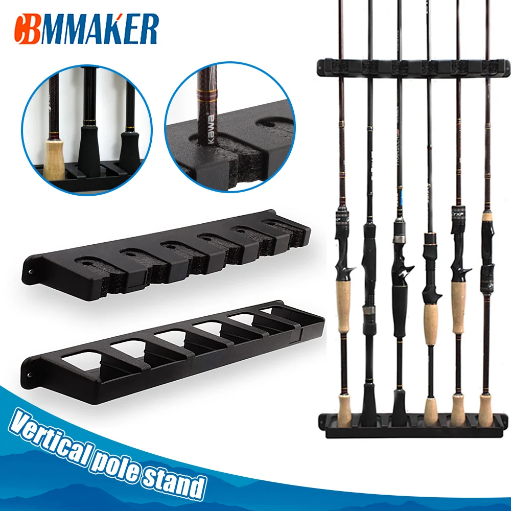 Cbmmaker Fishing Vertical Rod Holder Rack Fishing Pole Holder Rod Stand ...