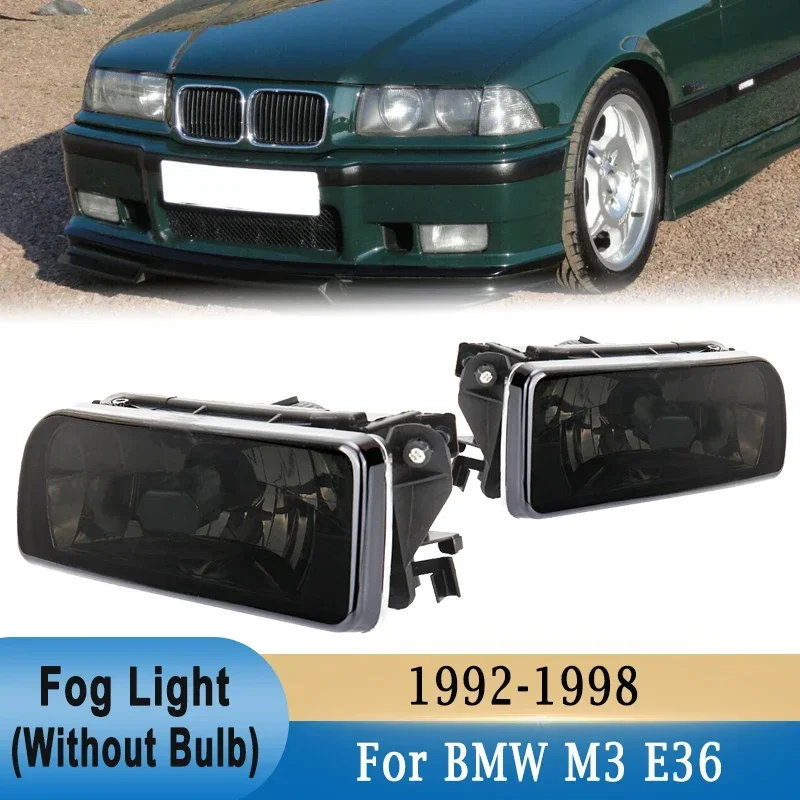 Pair Fog Lamp Black For BMW 3 Series E36 318 320 323 325 328i 1992 1993 ...