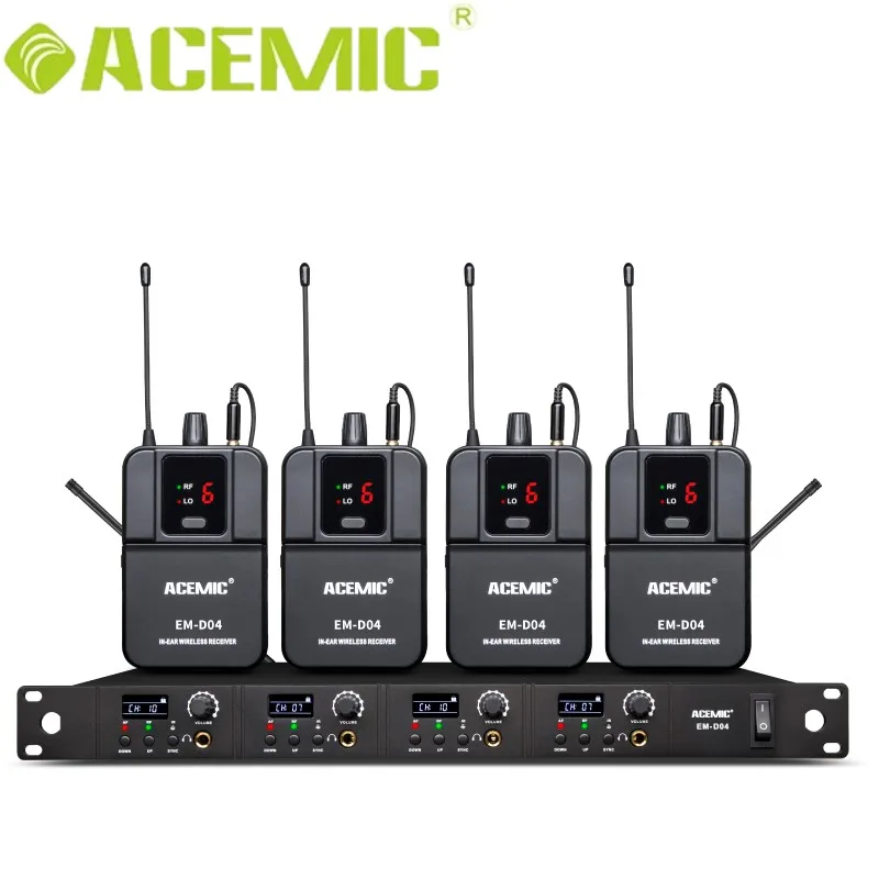 ACEMIC EM-D04 Wireless In Ear Monitor System Professional IEM bodypack ...