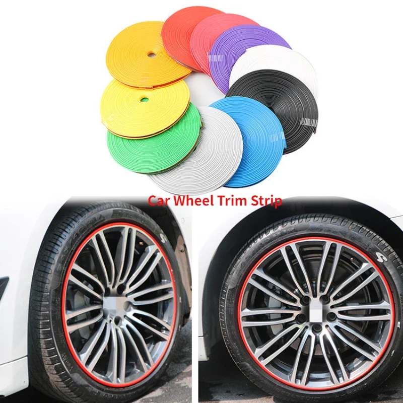 Car-Wheel-Decorative-Strip-8m-Tire-Hub-Protection-Bumper-Strip-Door ...
