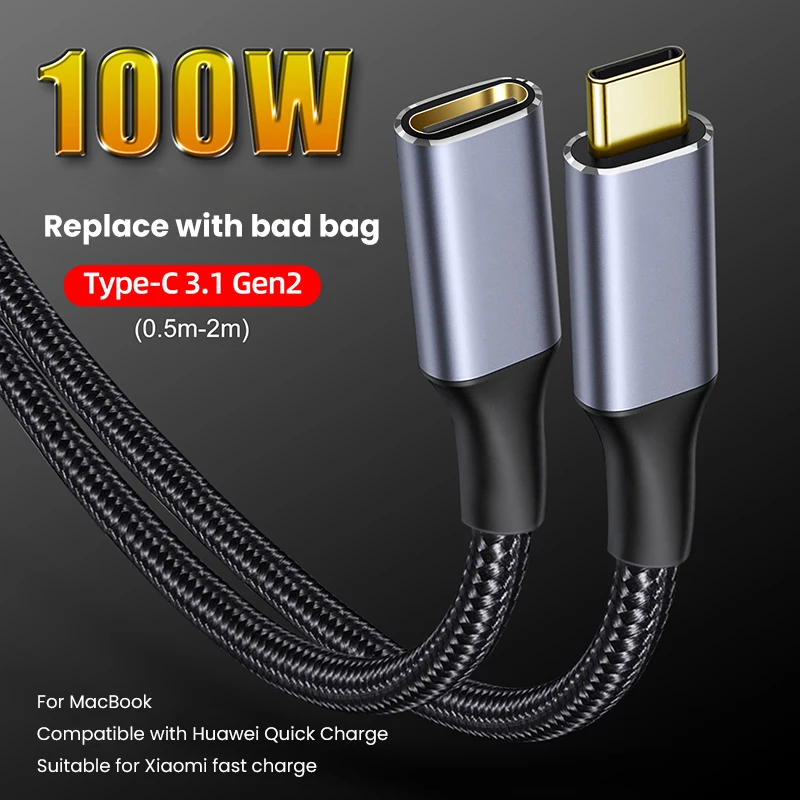 5A-USB-C-Extension-Cable-Male-to-Female-10Gbps-Gen2-USB3-1-Data-Cord ...