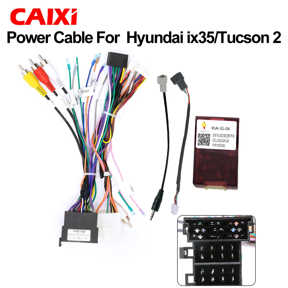 CAIXI 2 din Android Car Radio GPS Cable with CAN Bus Box Adapter Wiring ...