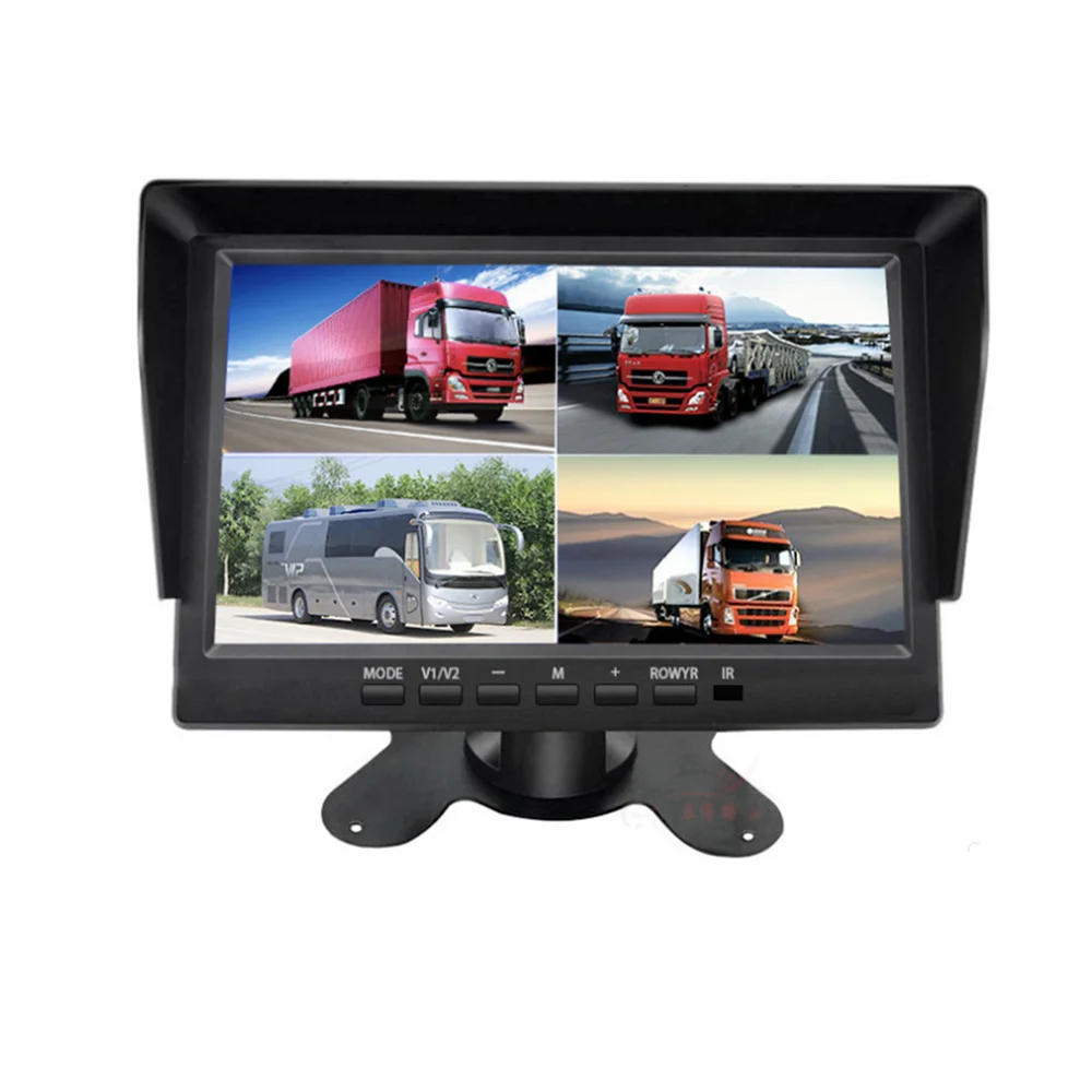 10.1 inch IPS 1024*600 screen AHD Car Monitor 4 split car screen DVR ...
