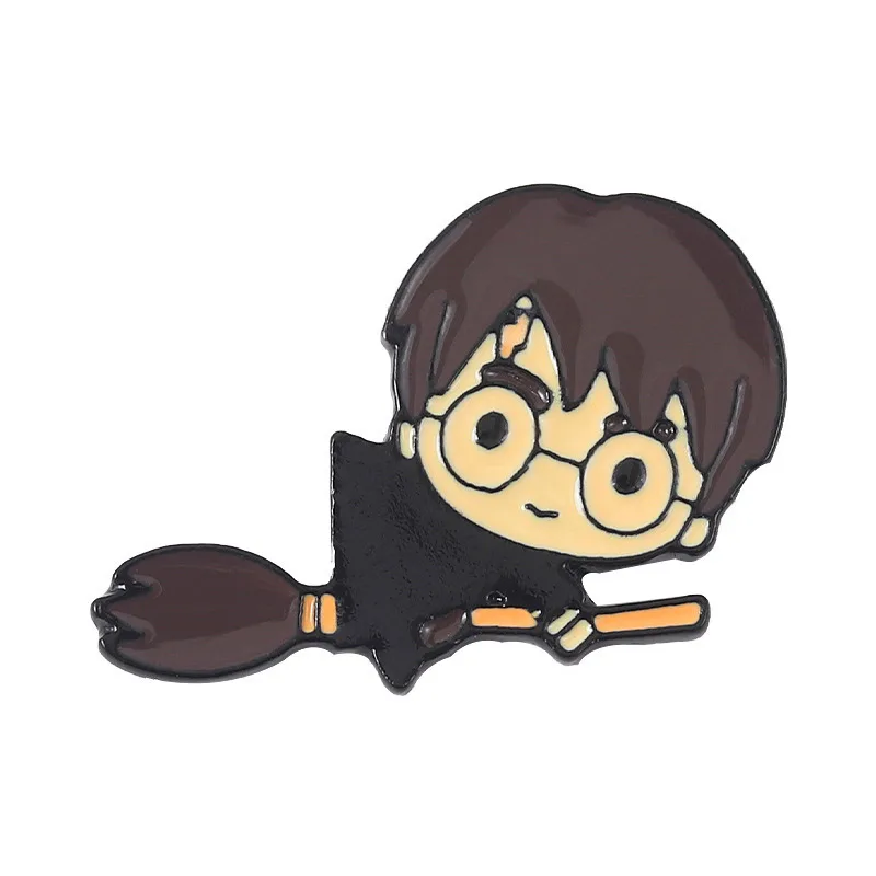 Cartoon Harry Potter On Broom