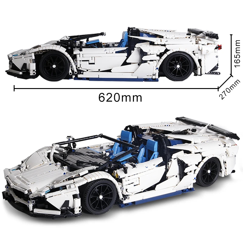 3712PCS-High-Tech-White-Lamborghinis-Building-Blocks-Hypercar-Racing ...
