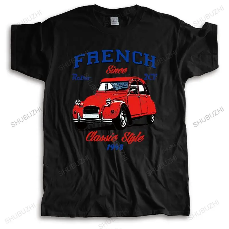 Summer-mens-High-Quality-tshirt-Brand-Clothing-Vintage-French-Car-2Cv ...