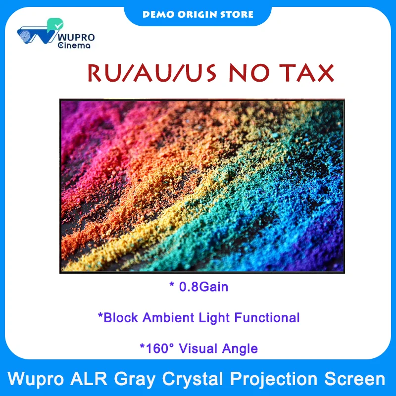Wupro-Alr-Gray-Crystal-Fixed-Projection-Screen-CLR-0-8-Gain-16-9 ...