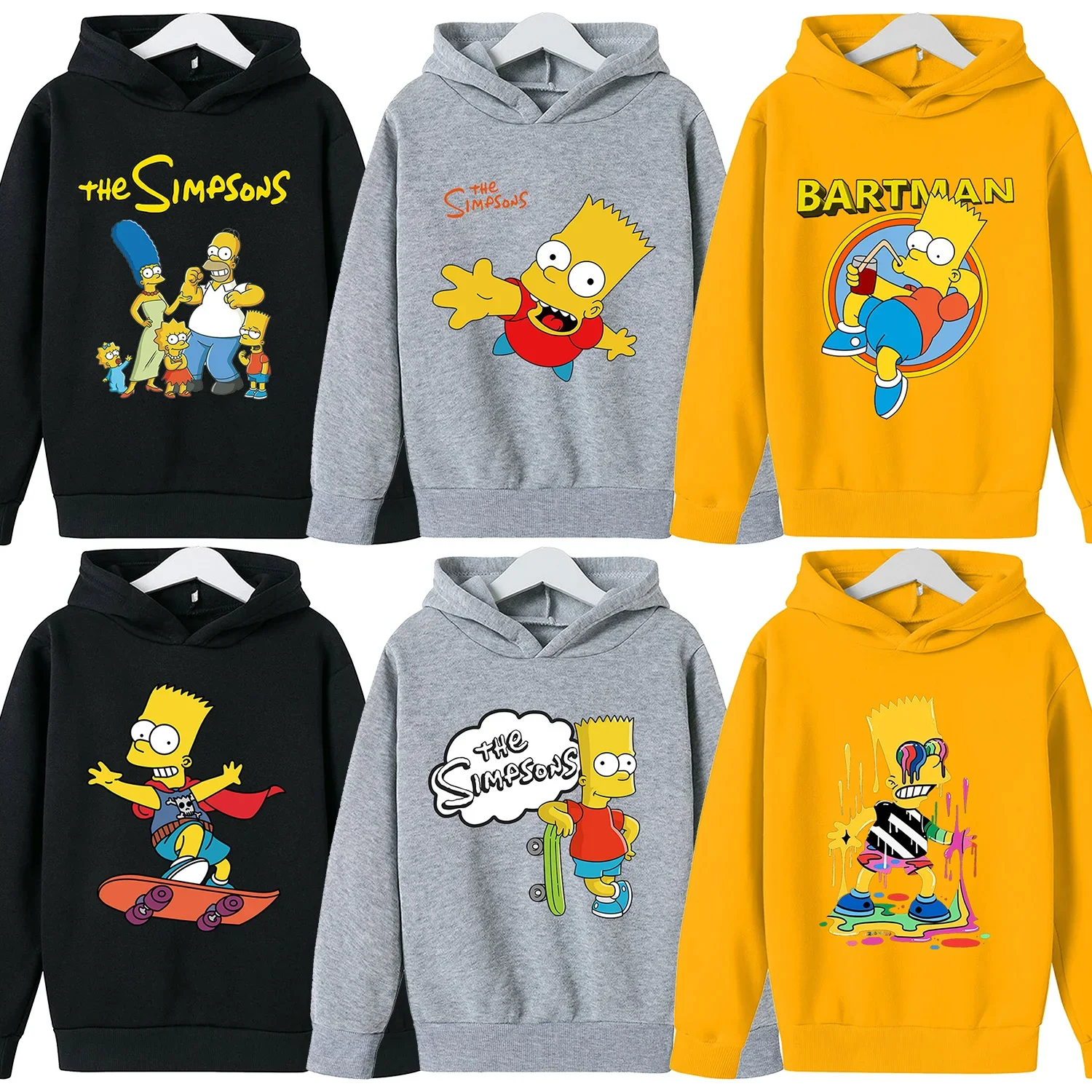 Sudadera-con-capucha-de-Los-Simpsons-para-ni-os-su-ter-de-lana-de-Los ...