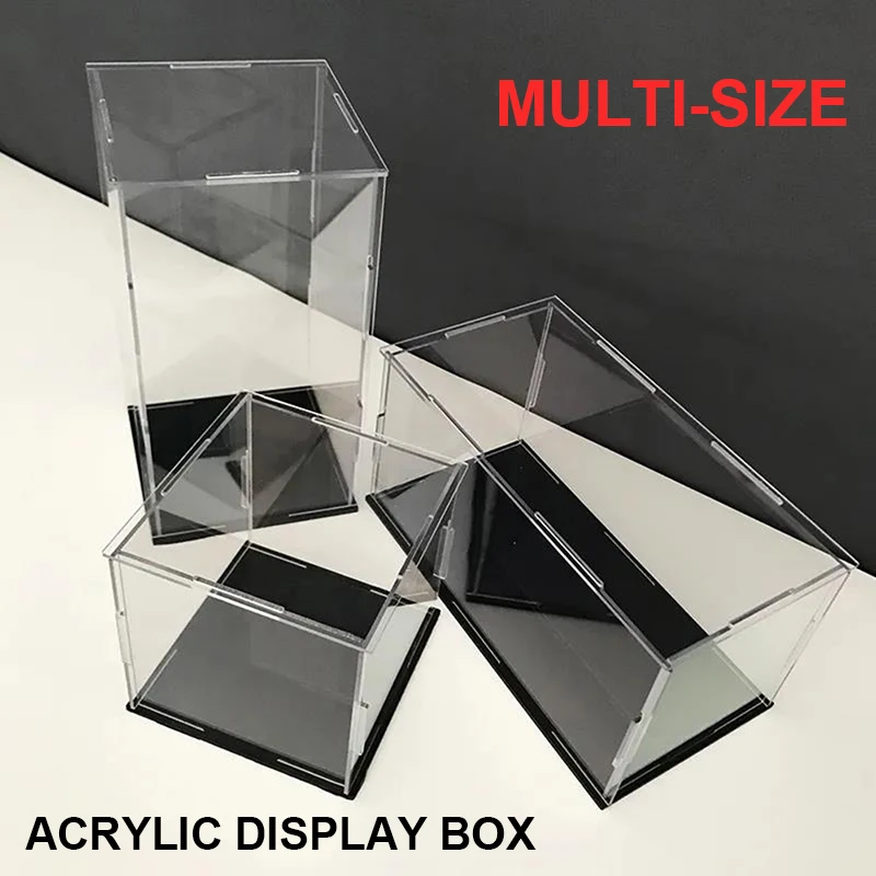 Acrylic Model Display Case Box Protection Countertop Showcase Dustproof ...