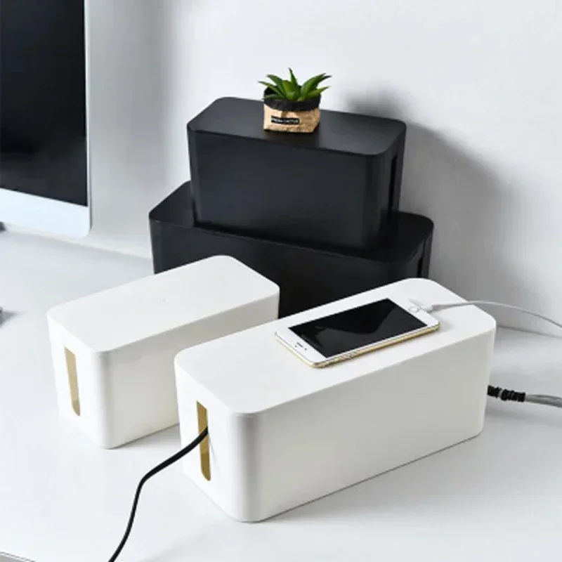 Cable Storage Box Desktop Power Strip Storage Box Dustproof Socket ...