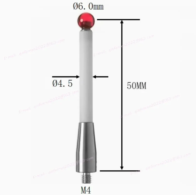 1 unidad de lápiz óptico de sonda CMM, punta de bola de 6Mm, sondas de ...
