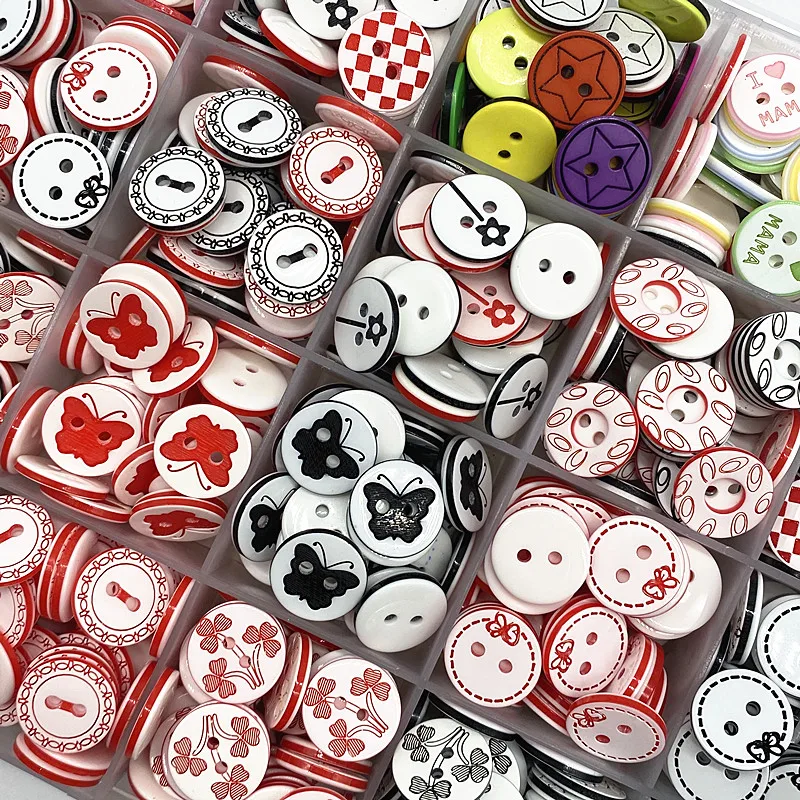 Buttons Diy Acrylic Mixed | Acrylic Sewing Accessories | Accessories ...