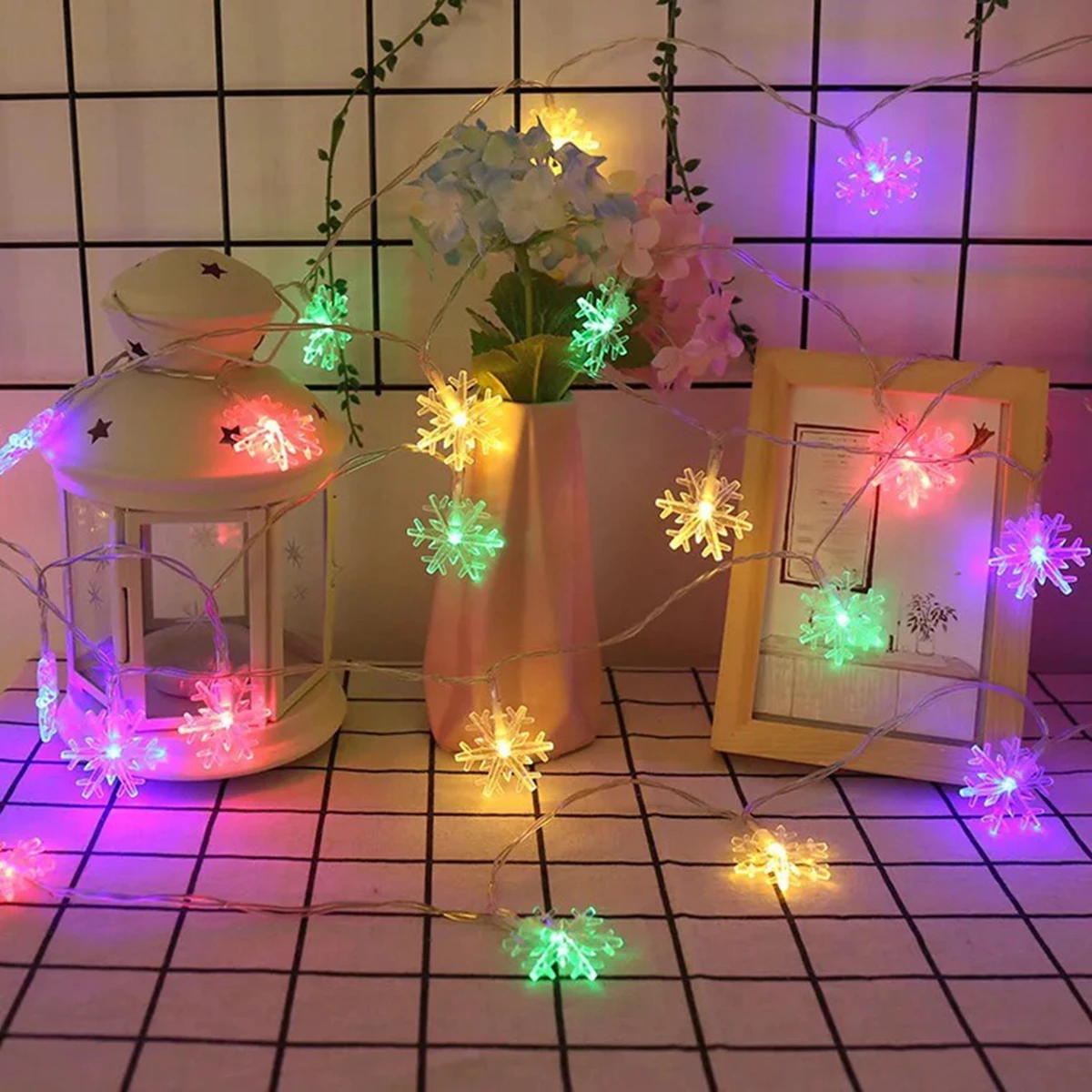 Snowflake LED String Lights - Pikstok