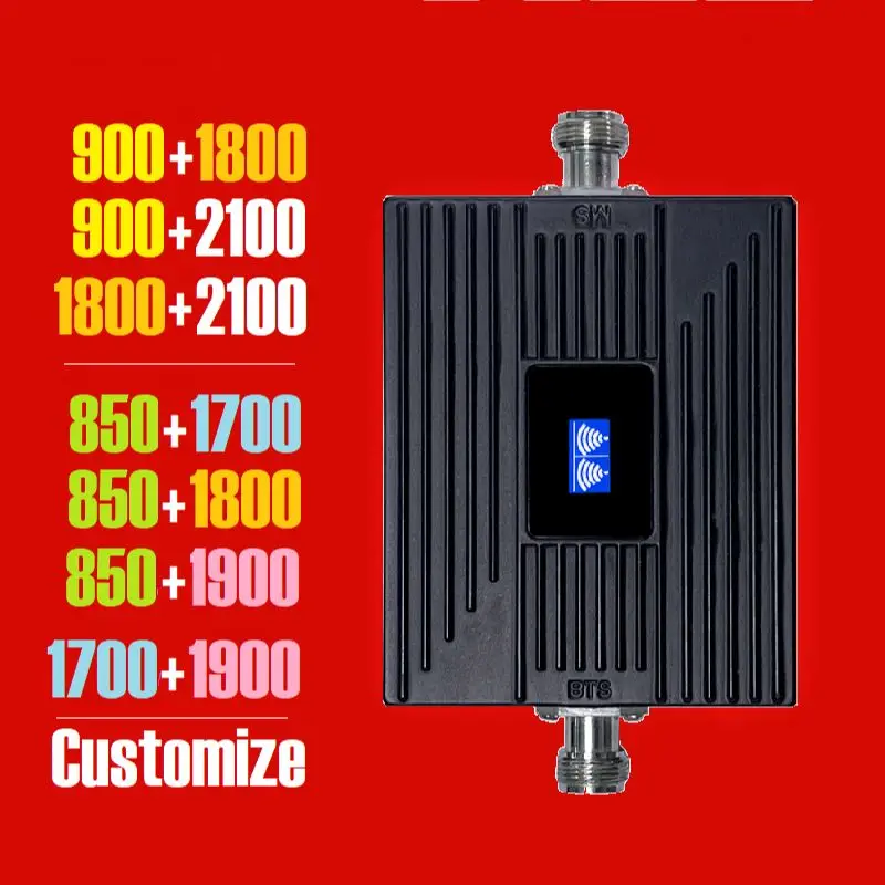 HWATEL Dual Band 2G 3G 4G 5G Cellular Mobile Signal Amplifier Booster Repeater ALL Band B1 B2 B3 ...