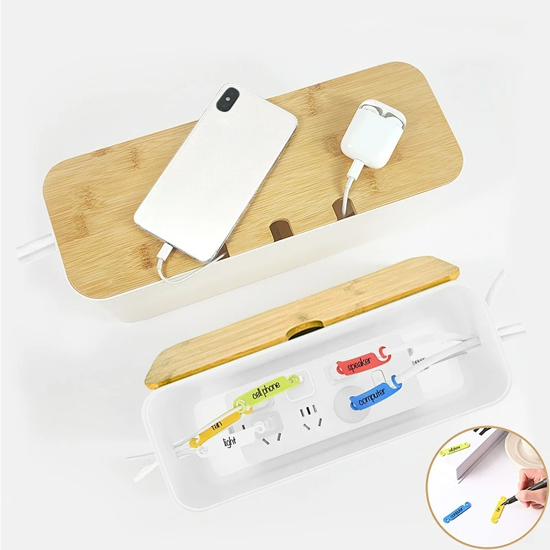 Wire-Storage-Box-Power-Cord-Plug-in-Board-Storage-Box-Hub-Charging-Data ...
