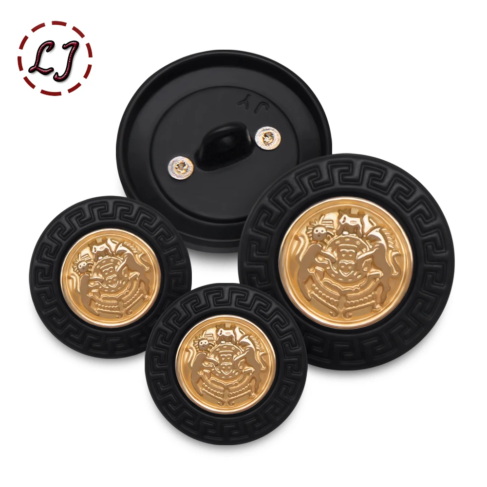 New-10PCS-Fashion-Classic-Uniform-Black-Sewing-Decorative-Buttons-For ...