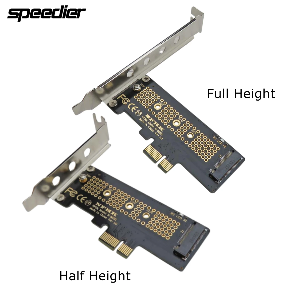 Half-height Full Height Bracket Baffle Nvme Pcie M.2 Ngff To Pcie X1 ...