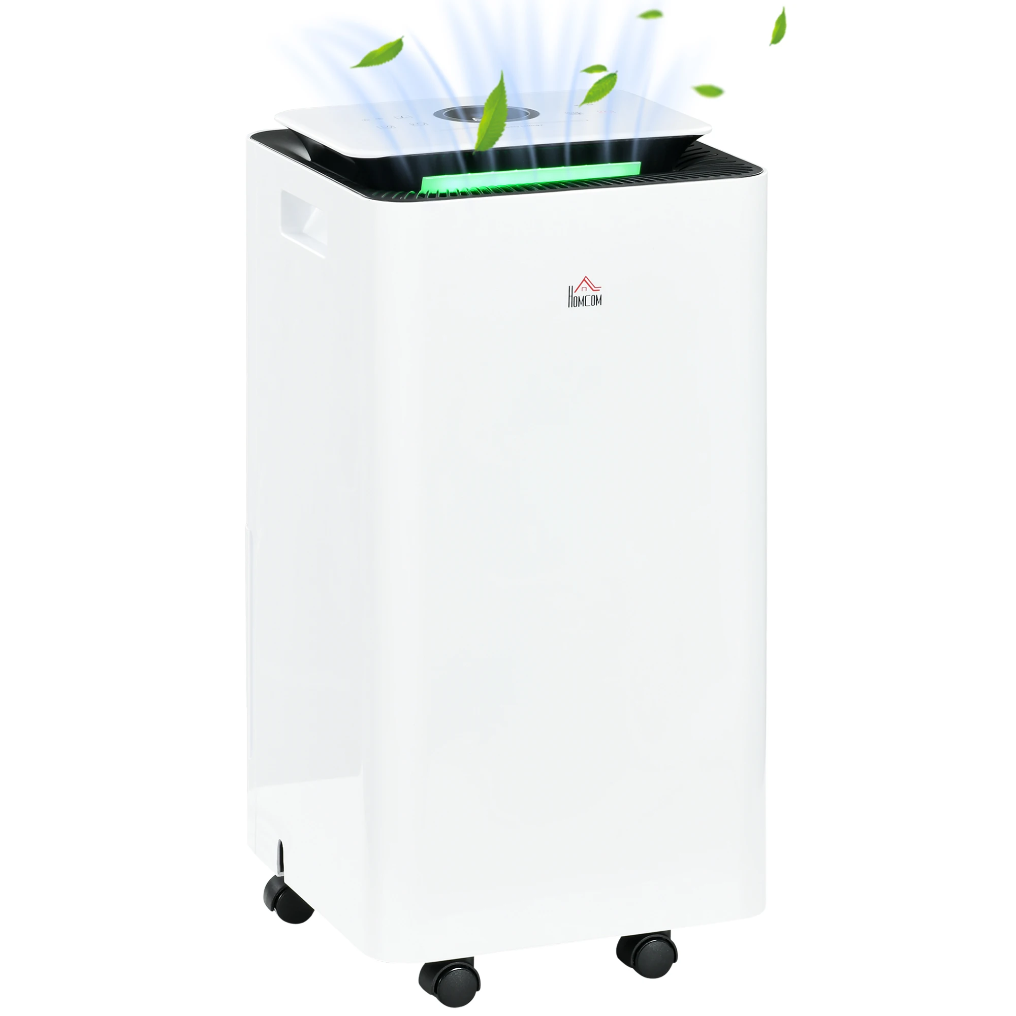 Homcom Electric Dehumidifier with 5 Modes 10L/Day 200W 25X25X50.5 cm ...