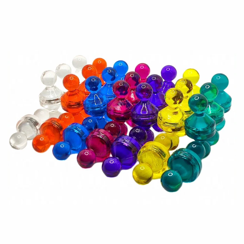 10PCS-Transparent-Color-Magnetic-Pushpins-D11-17mm-Strong-Magnetic ...