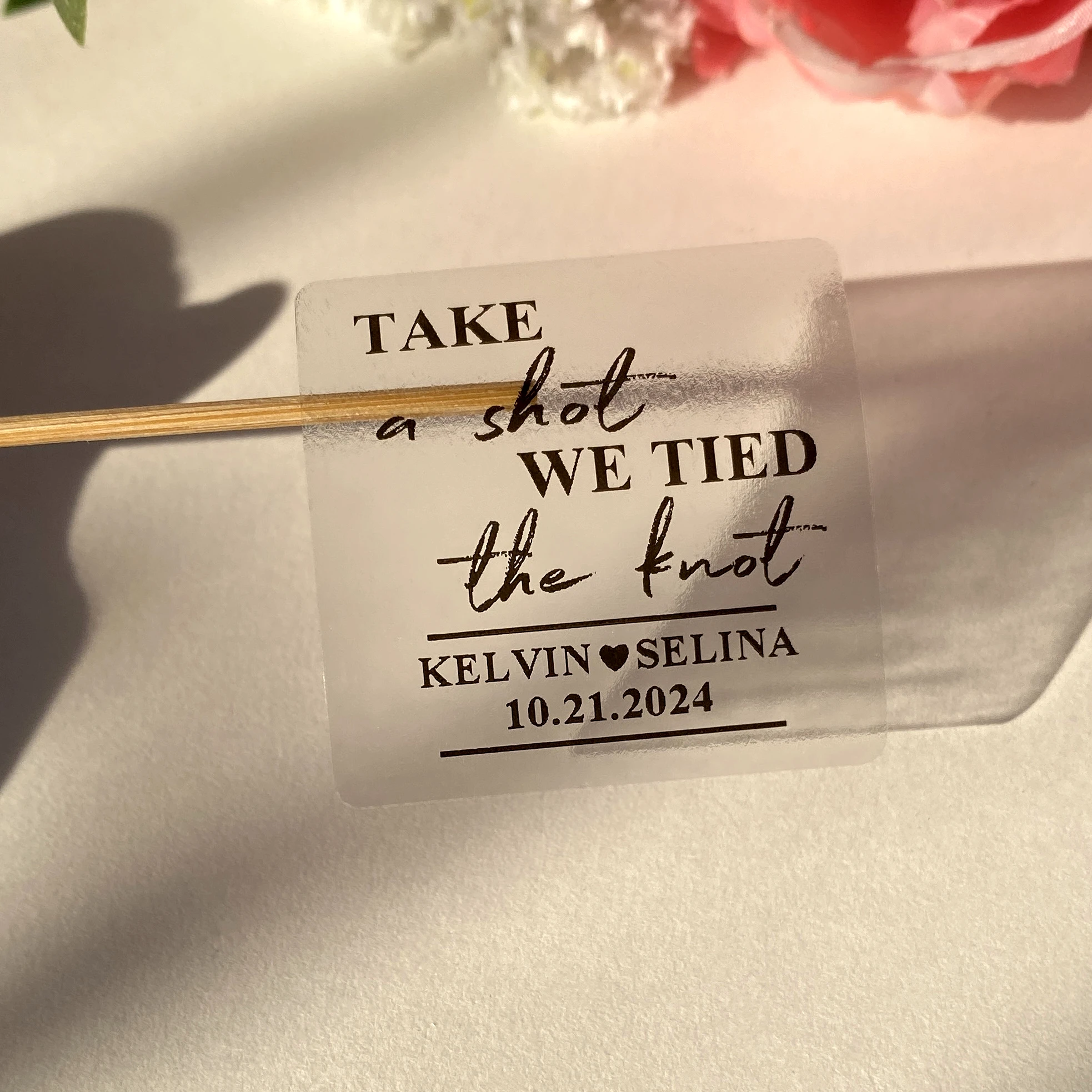 60-CT-Personalized-Wedding-Invitation-stickers-Take-a-Shot-We-Tied-The ...