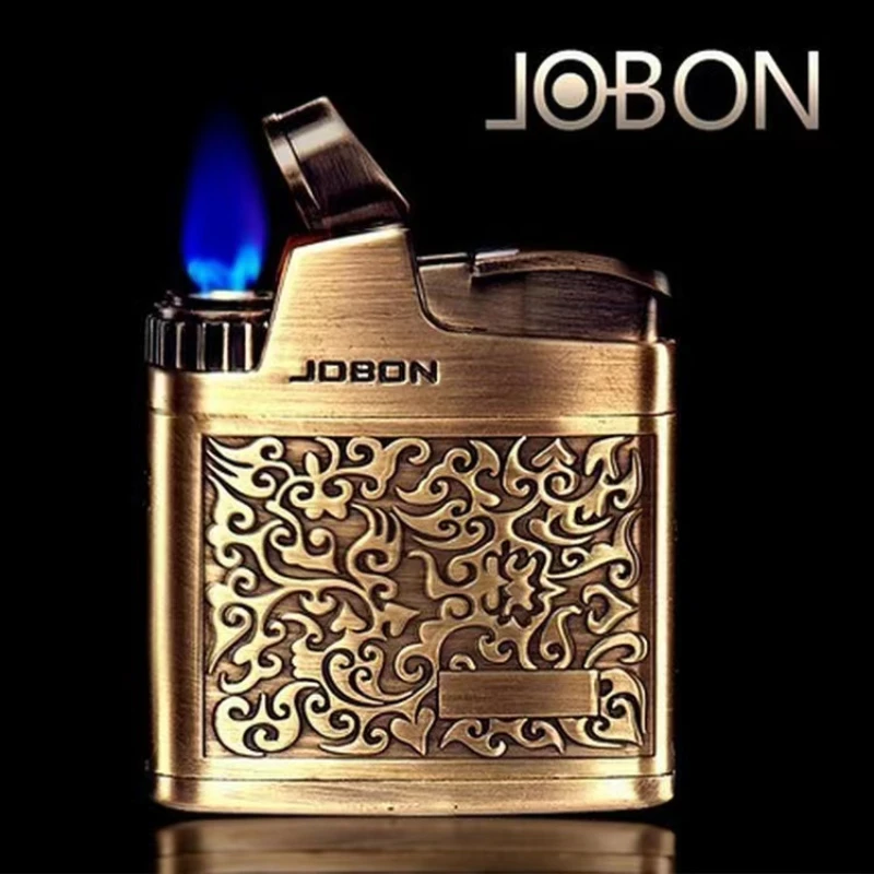 JOBON-Original-Embossed-Butane-Gas-Lighter-Jet-Metal-Windproof ...
