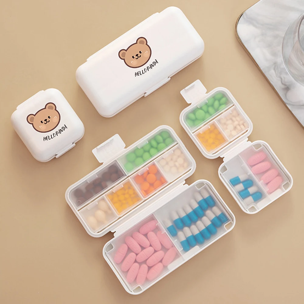Cute Small Bear Portable Double-layer Compartment Going Out Packed ...