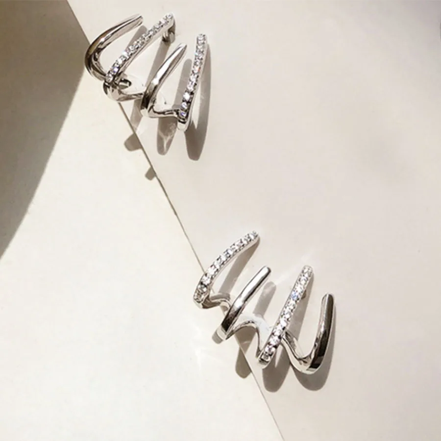 Irregular-U-shaped-Earrings-Claws-Stud-Earrings-for-Women-Korean-Daily-Wear-Fashion-Luxury ...