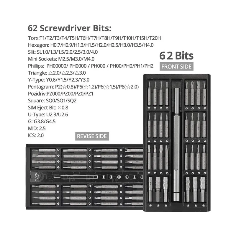 63-In-1-Magnetic-Bit-Set-Precision-Phillips-Torx-Hex-Bits-Repair-Phone ...