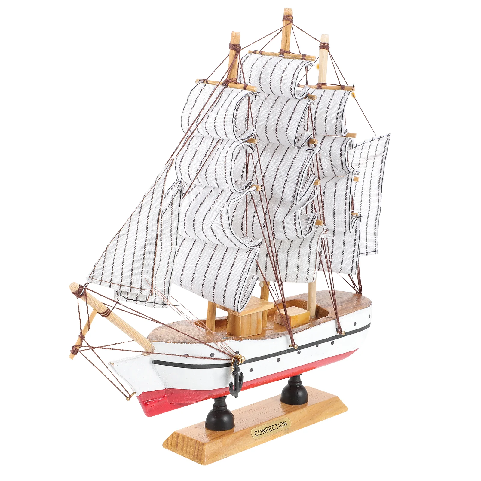 24cm-Sailboat-Ornament-Sailing-Ship-Model-Dinner-Table-Decor-Mini ...